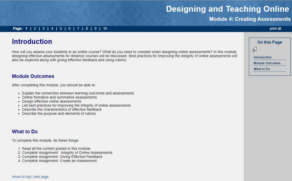 Designing and Teaching Online | SkillsCommons Support